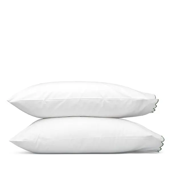MATOUK Dakota Percale Standard Pillowcase, Set Of 2 - Palm