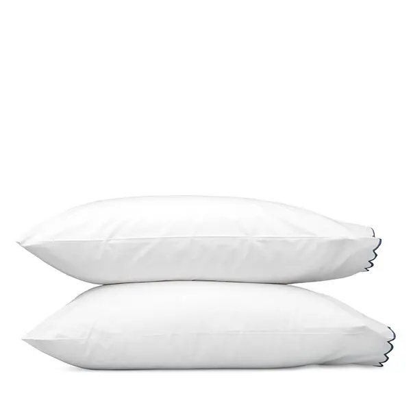MATOUK Dakota Percale Standard Pillowcase, Set Of 2 - Steel Blue