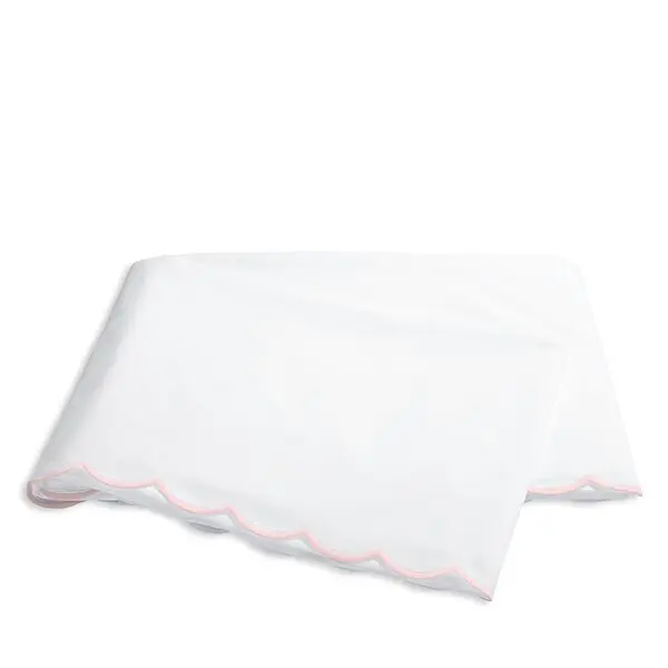 MATOUK Dakota Percale Flat Sheet, Twin - Pink