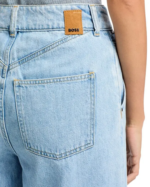 BOSS Sorcerous High Rise Wide Leg Jeans
