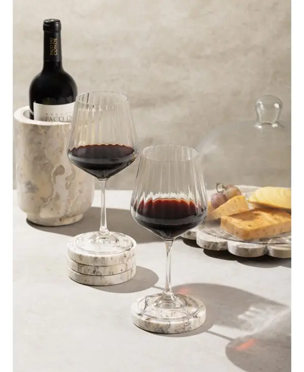 GAURI KOHLI Tasmania Brown Onyx Coasters, Set Of 4