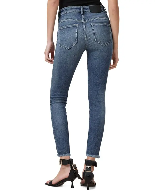 ALLSAINTS Miller Push Up High Rise Skinny Ankle Jeans - Deep Royal