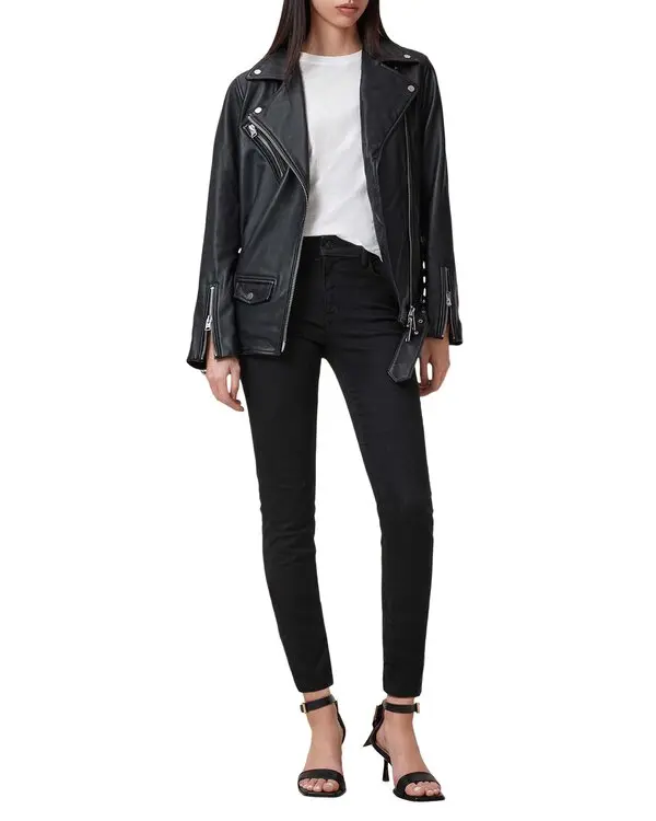 ALLSAINTS Miller High Rise Skinny Jeans - Black