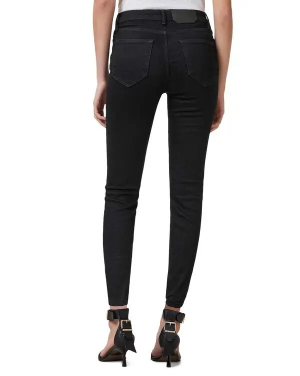 ALLSAINTS Miller High Rise Skinny Jeans - Black