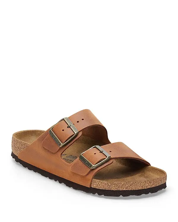 BIRKENSTOCK Arizona Slide Sandals - Cognac