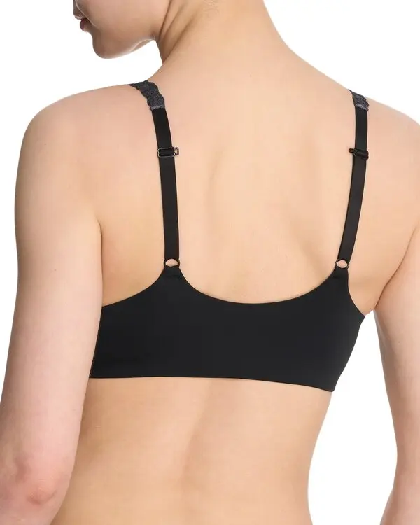 Natori Pure Luxe Convertible Lace Strap Bra - Black