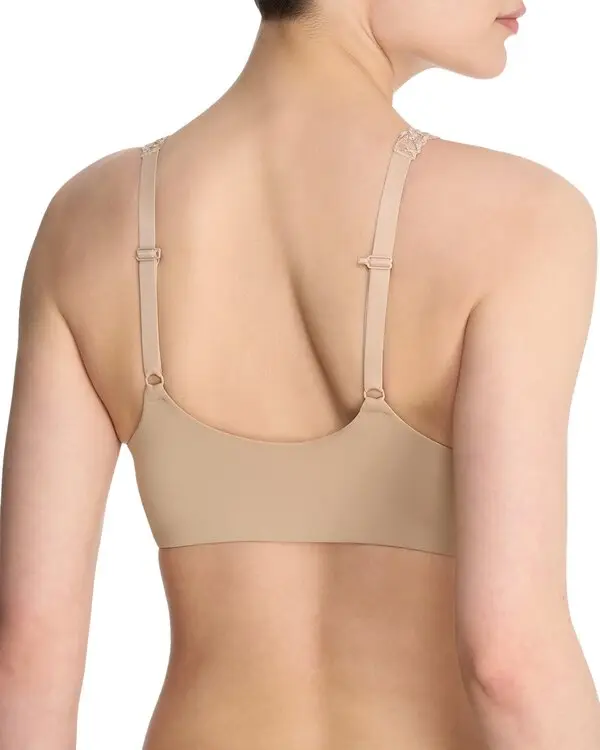 Natori Pure Luxe Convertible Lace Strap Bra - Cafe