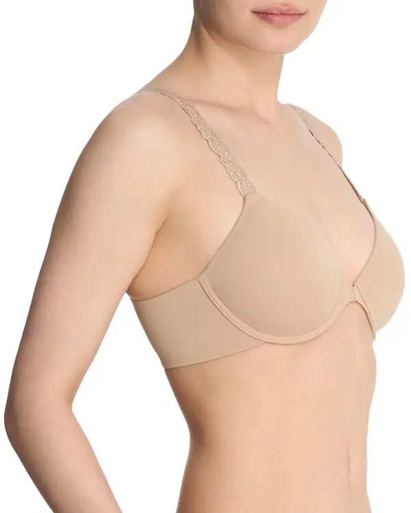 Natori Pure Luxe Convertible Lace Strap Bra - Cafe