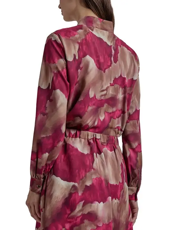 Misook Watercolor Print Blouse - Pink