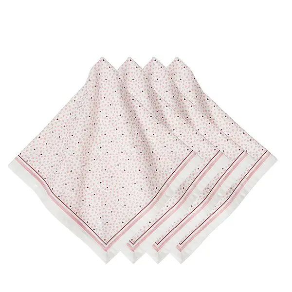 JULISKA Love You More Napkins, Set Of 4 - Pink Multi