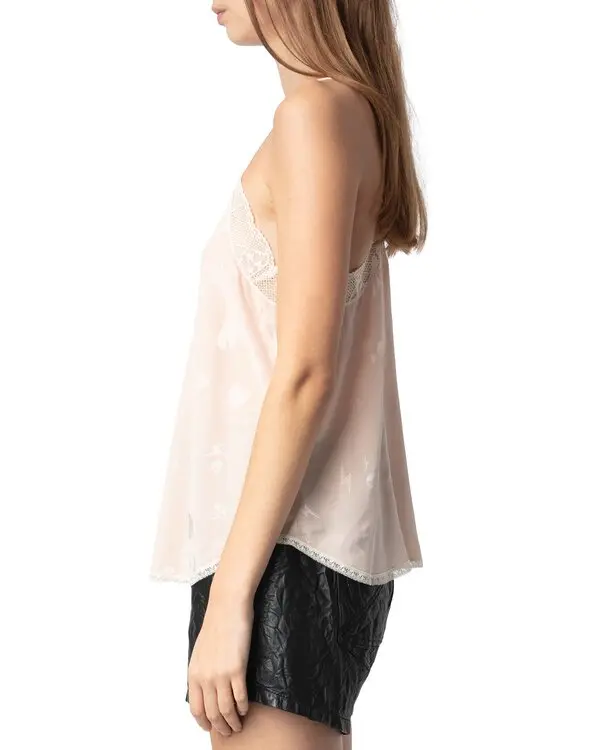 Zadig&Voltaire Christy Silk Flash Heart Camisole