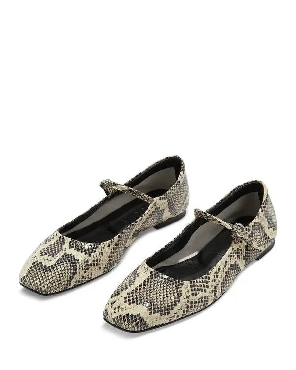 AeydĒ Uma Snake Print Ballerinas