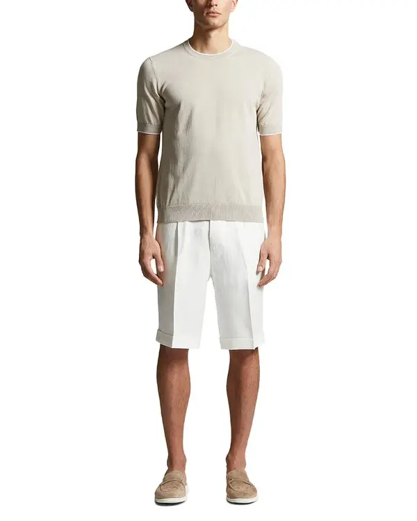 Peserico Knit Ribbed Short Sleeve Tee