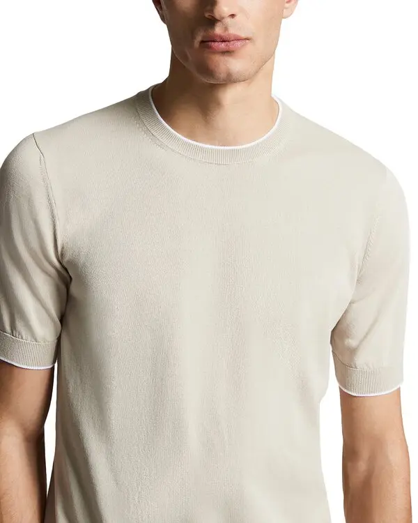 Peserico Knit Ribbed Short Sleeve Tee