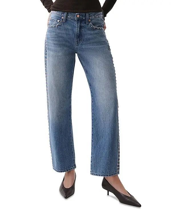 PISTOLA Lexi High-rise Straight Jeans - Star Studded