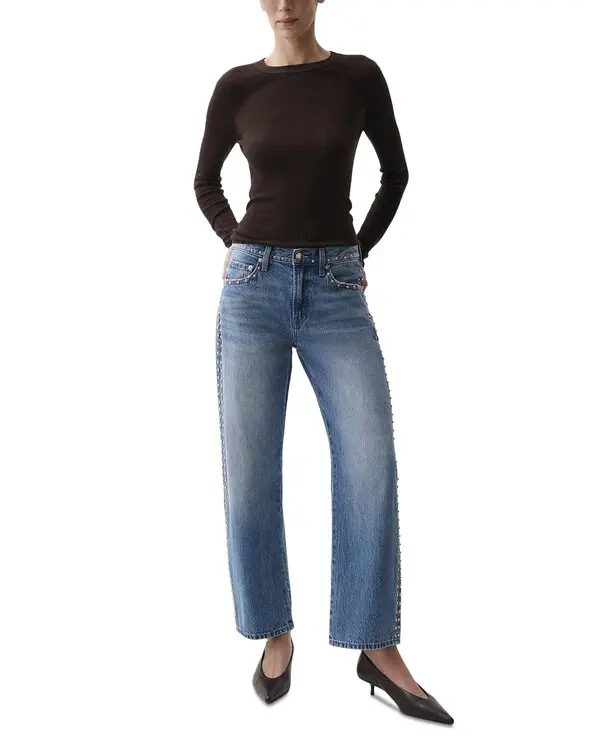 PISTOLA Lexi High-rise Straight Jeans - Star Studded