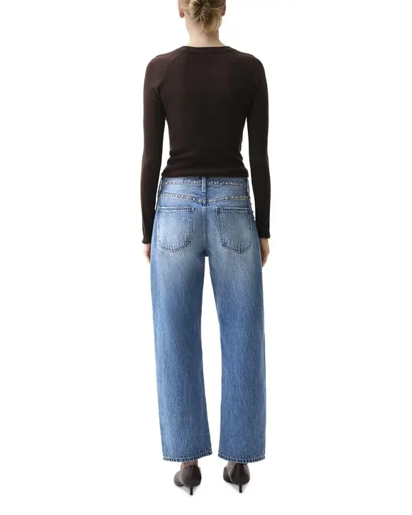 PISTOLA Lexi High-rise Straight Jeans - Star Studded