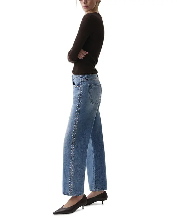 PISTOLA Lexi High-rise Straight Jeans - Star Studded