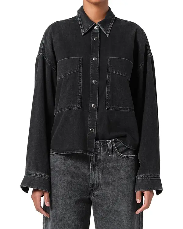 AGOLDE Myah Cropped Denim Shirt