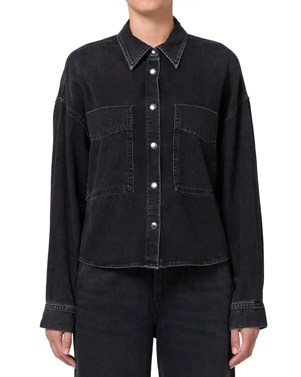 AGOLDE Myah Cropped Denim Shirt