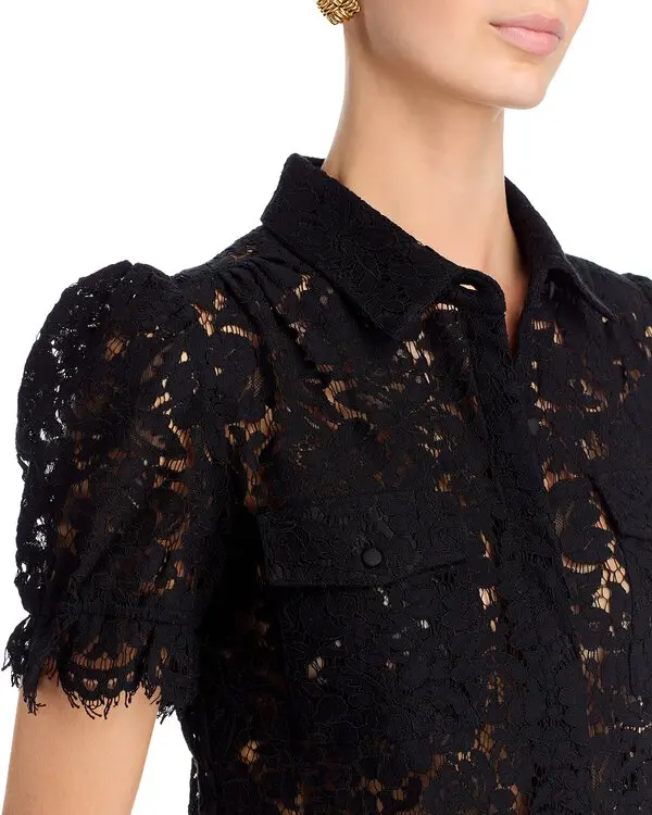 Generation Love Mina Lace Shirt - Black