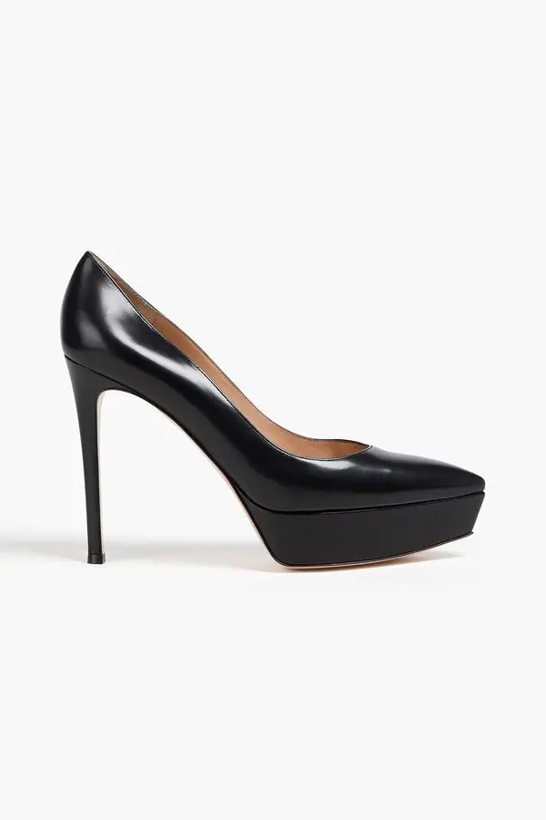 GIANVITO ROSSI Dasha Leather Platform Pumps - Black