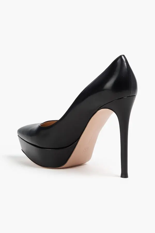 GIANVITO ROSSI Dasha Leather Platform Pumps - Black