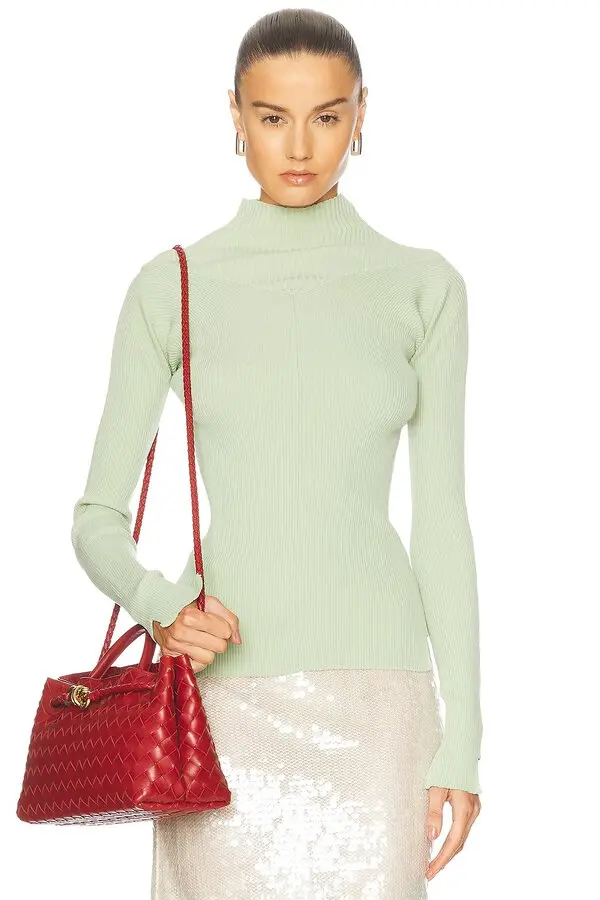 Victoria Beckham Long Sleeve Top - Jade