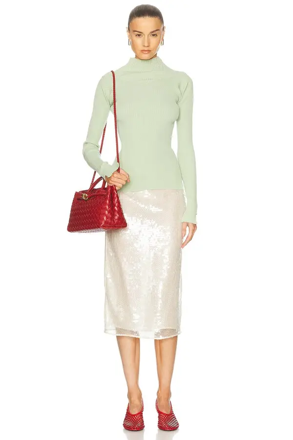 Victoria Beckham Long Sleeve Top - Jade