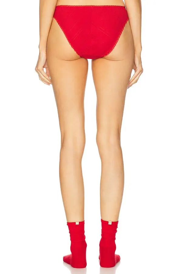COU COU The High Rise Brief In Red - Cherry Red