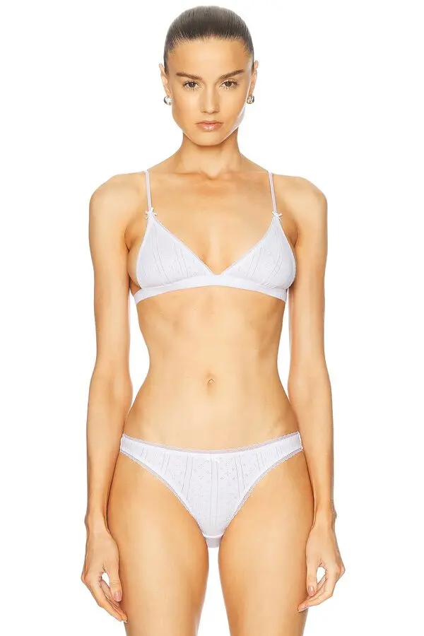 COU COU The Triangle Bralette - White