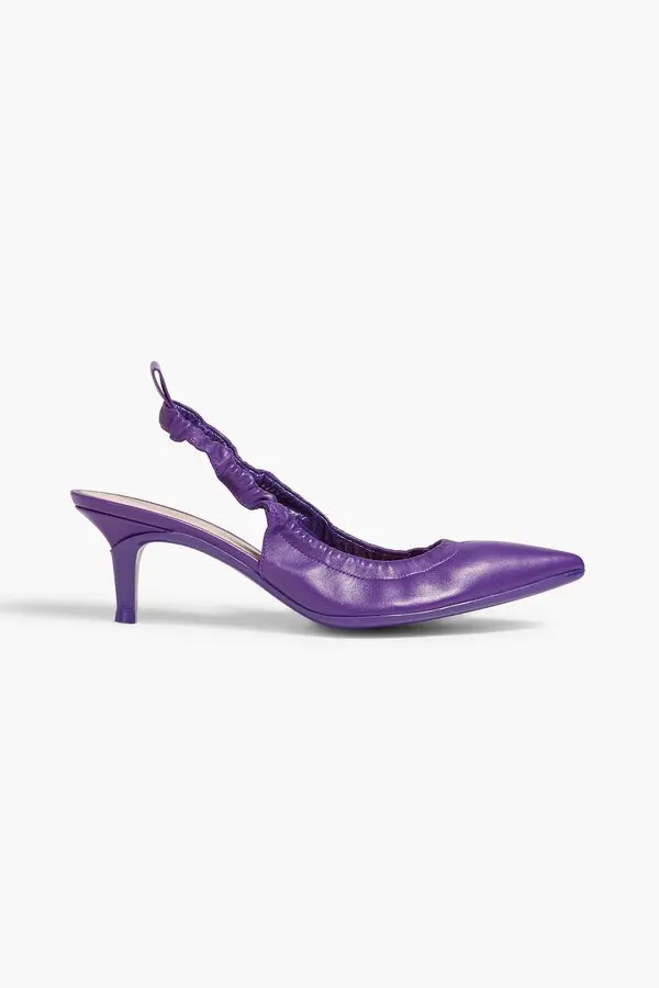 GIANVITO ROSSI Alina Leather Slingback Pumps - Purple