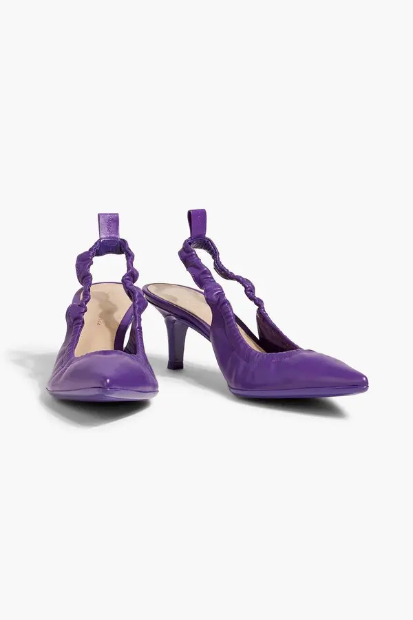 GIANVITO ROSSI Alina Leather Slingback Pumps - Purple
