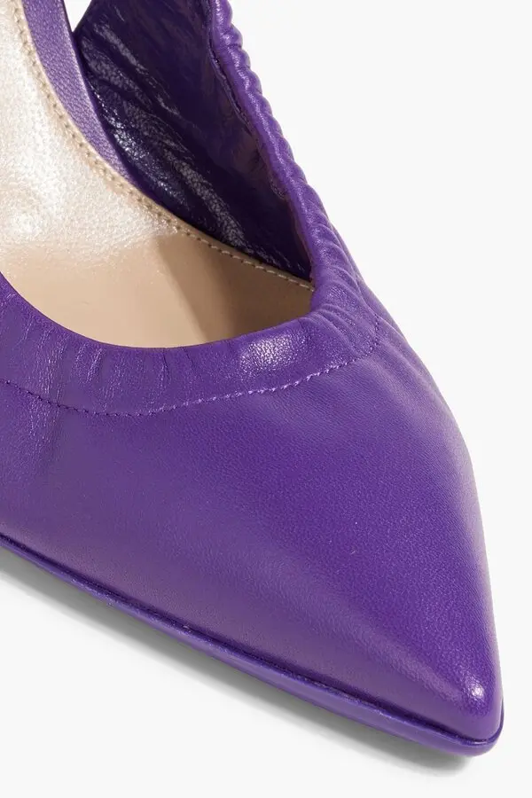 GIANVITO ROSSI Alina Leather Slingback Pumps - Purple