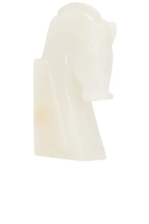 LOREN STEWART Horse Bookend - White Agate