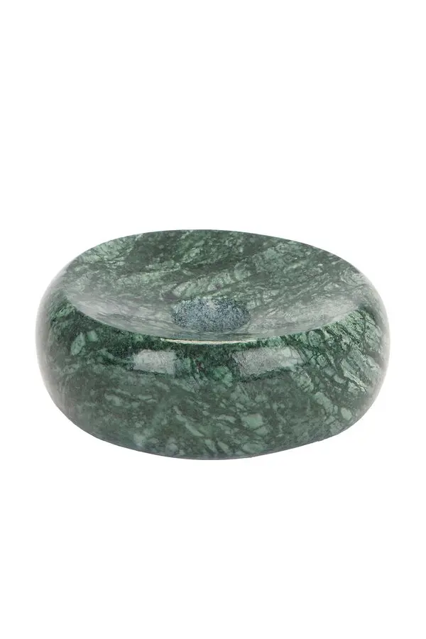 LOREN STEWART Bialy Candle Holder - Indian Green Marble