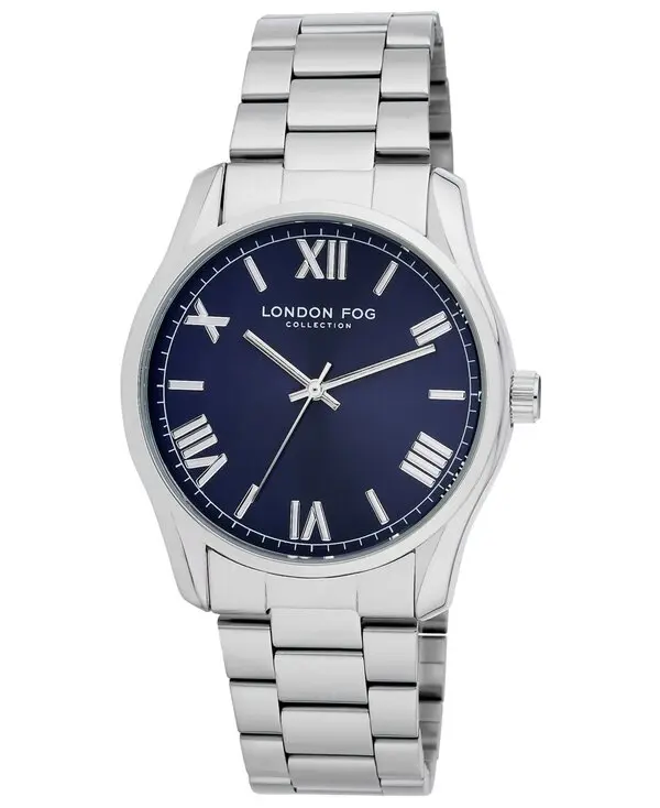 London Fog Glasgow Silver-tone Alloy Watch - Blue