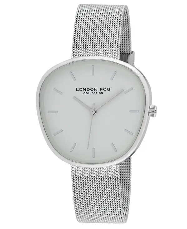 London Fog Quartz Alloy Strap Watch - Silver