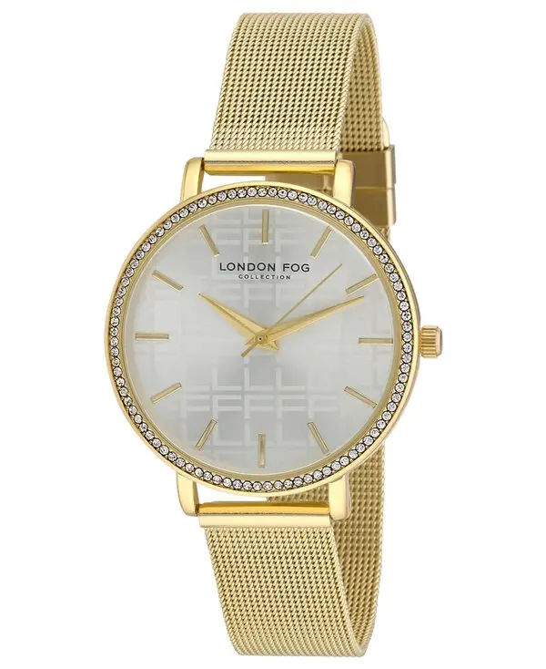 London Fog Buckingham Mesh Bracelet Watch - Gold-tone
