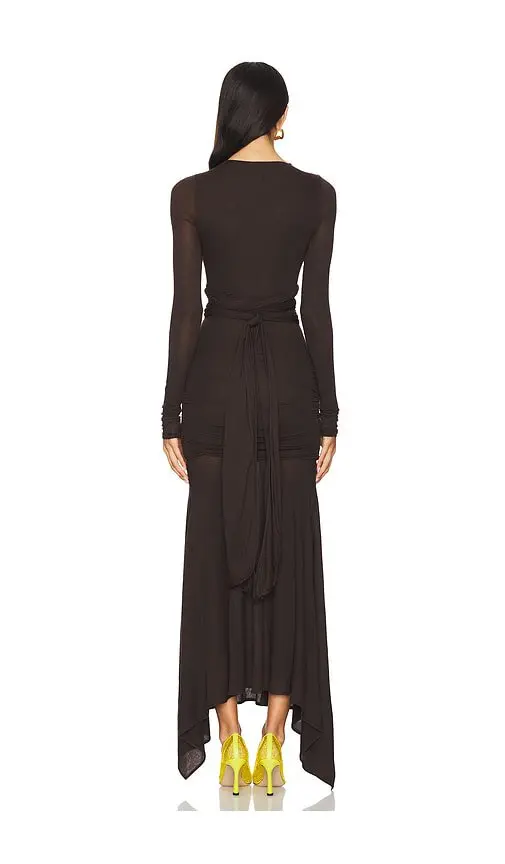 Attico Long Sleeve Midi Dress