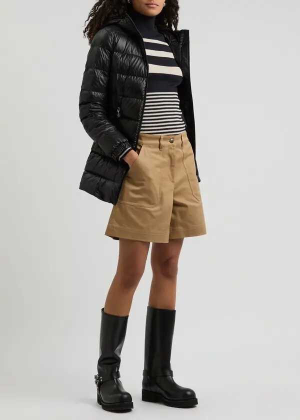 Moncler Striped Intarsia Wool Top - Blue