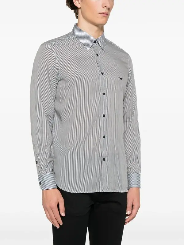 Emporio Armani Pinstripe Shirt - Blue