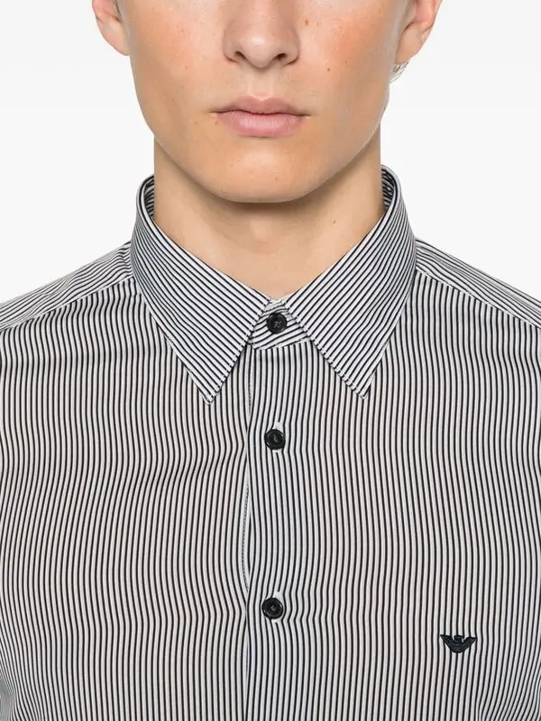 Emporio Armani Pinstripe Shirt - Blue