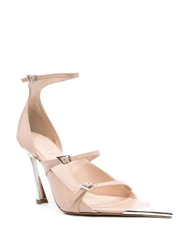 MUGLER 105mm Brushed Sandals - Neutrals