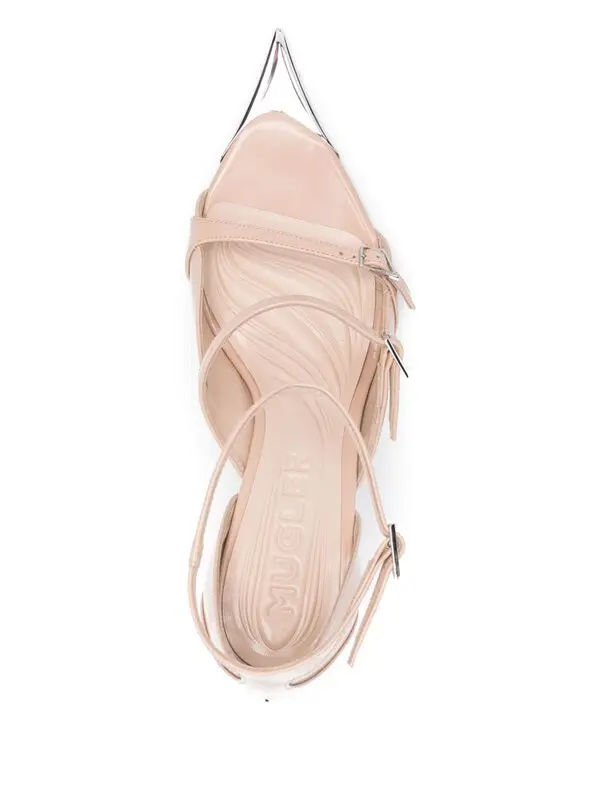 MUGLER 105mm Brushed Sandals - Neutrals
