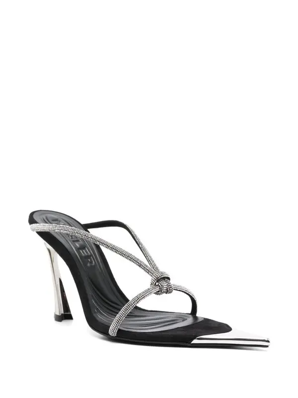 MUGLER 105mm Crystal-embellished Sandals