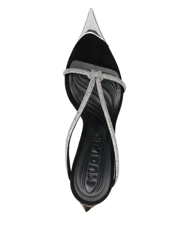 MUGLER 105mm Crystal-embellished Sandals