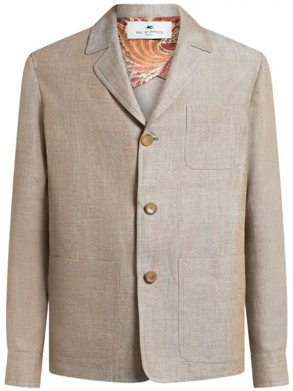 Etro Linen Blazer - Neutrals