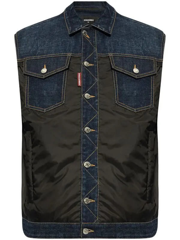 Dsquared2 Logo-tag Gilet - Blue