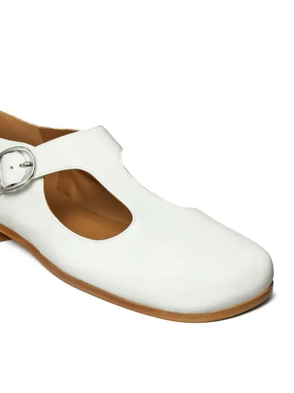 Tory Burch Violet Ballerina Flats - White